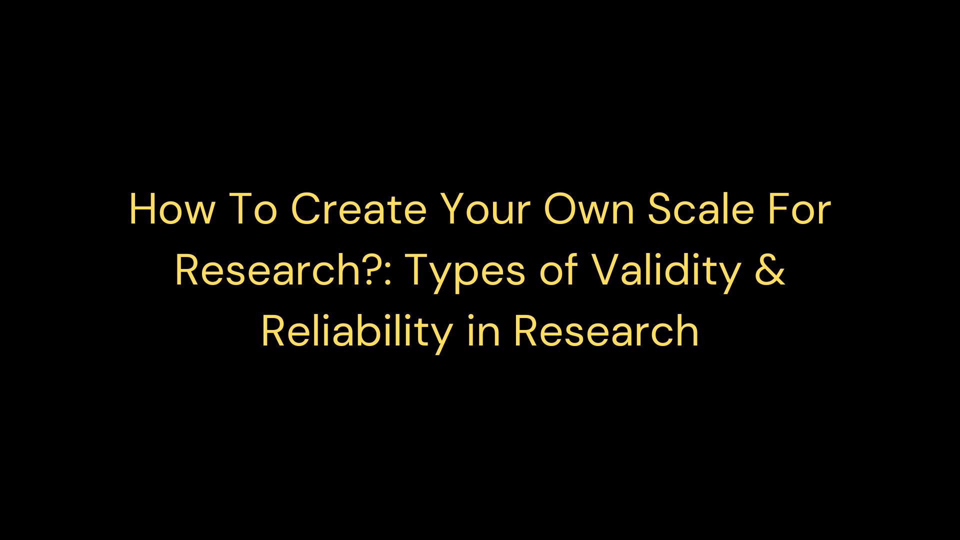 Types Of Validity